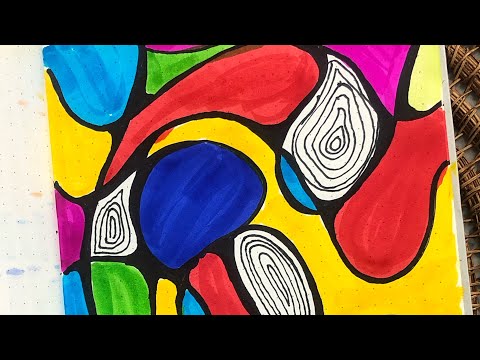 Neurographic art tutorial: Mindfulness in art || Easy tutorials