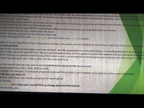 Canada Income Taxes #9 Netfile