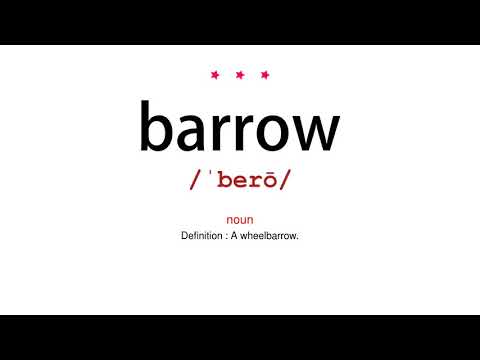 How to pronounce barrow - Vocab Today