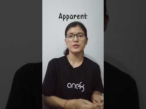 Apparent meaning with example #vocabulary #dailyusevocabulary #learningenglish #apparentmeaning