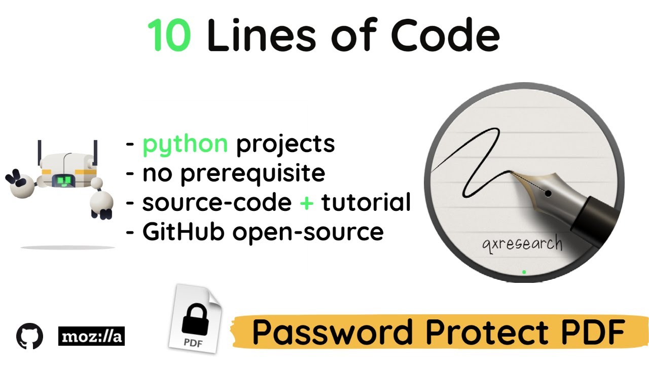 Password Protect PDF using Python | qxresearch #python