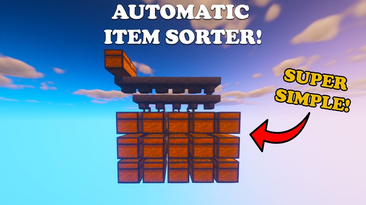 ✅ EASIEST Automatic Sorting System Tutorial! | Minecraft! Java 1.18.1!