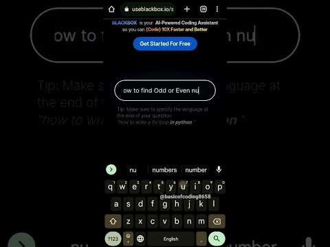 Blackbox ॥ Turn Question into Code ॥ How to use blackbox for coding #blackbox#shorts#basicofcoding