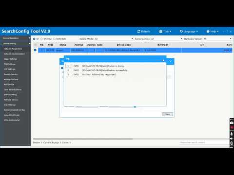 How to change tiandy ip camera ip from tiandy search tool