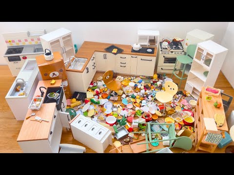 Miniature kitchen set installation ASMR