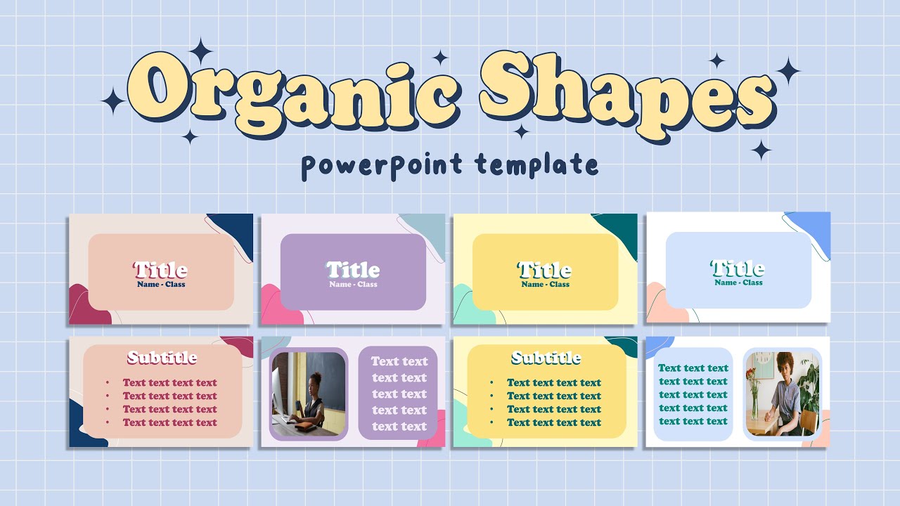 Free | Minimalist PowerPoint Templates | Organic Shapes | 6 Color Schemes | JemnJar