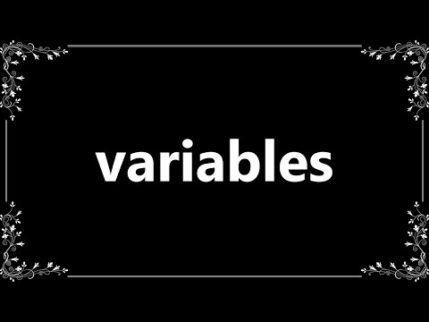 Variables - Meaning and How To Pronounce