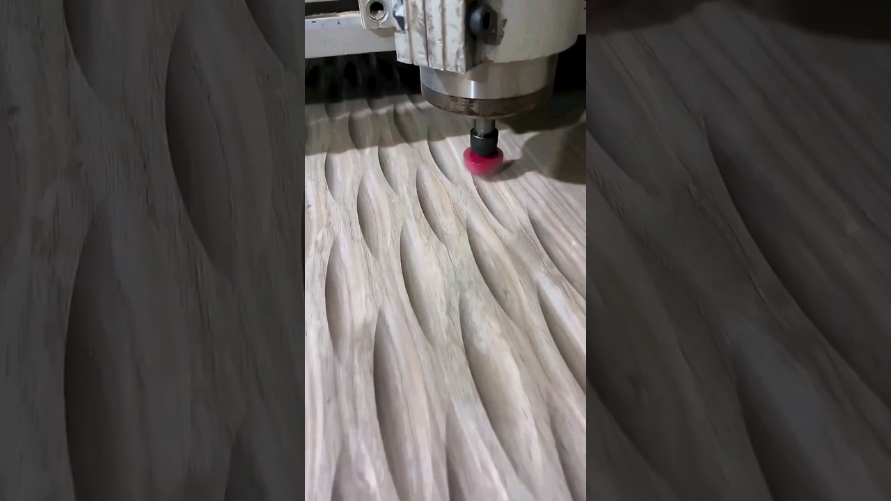 Wave groove wall panel production process.
