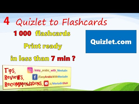 04 Quizlet to Flashcards Make 1000 Flashcards in 7minutes