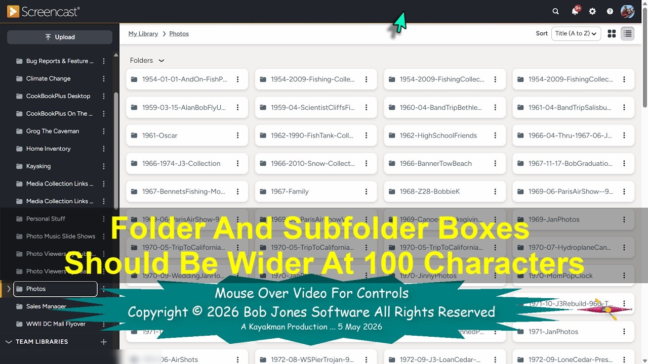 Screencast Feature Request Folder And Subfolder Boxes Should Be Wider At 100 Characters 2026 05 05