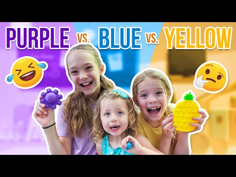Purple Vs Blue Vs Yellow Fidget Shopping Challenge!