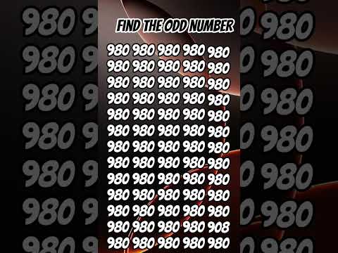 find the odd number #908#quiz