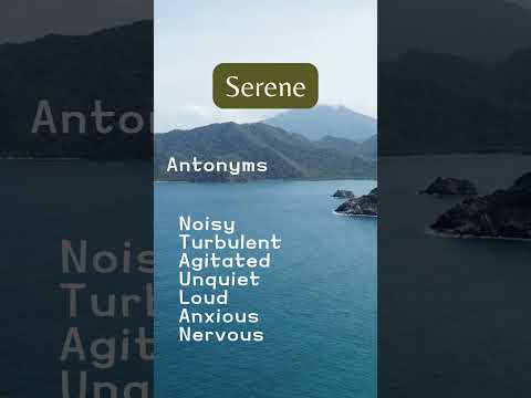 Learn a word a day #3 - "Serene" with example