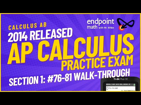AP Calculus AB Practice Exam (Released 2014 / Calculator Section / MC / Section 1B, #76-81)