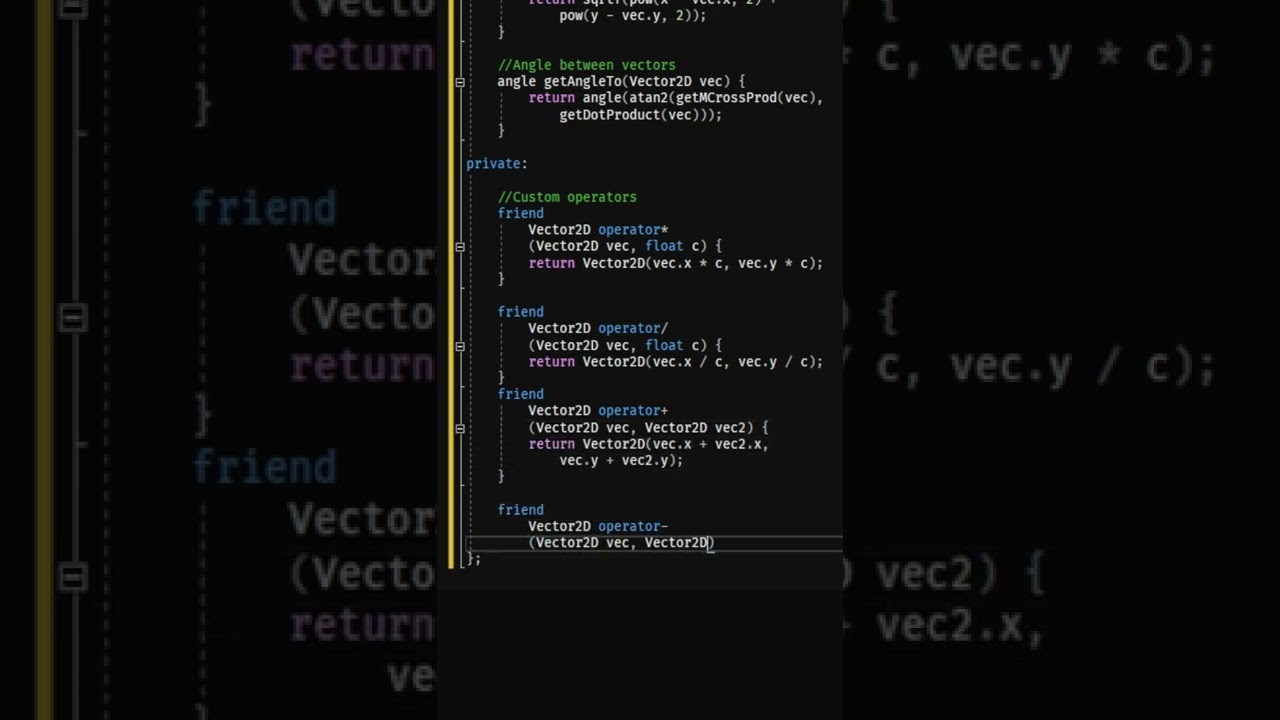How to create a 2D vector template - The daily C++ #Shorts #14