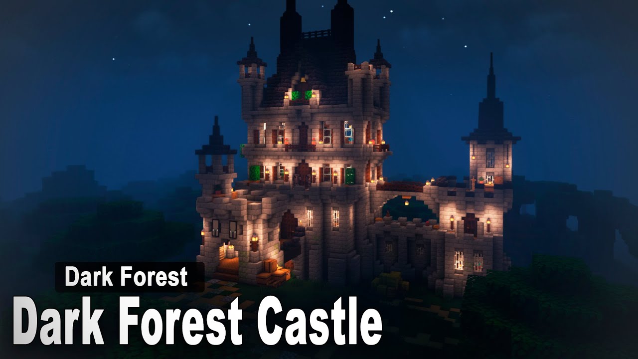 Minecraft: How to build a Dark Forest Castle | Tutorial [part 2] - Minecraft Builders