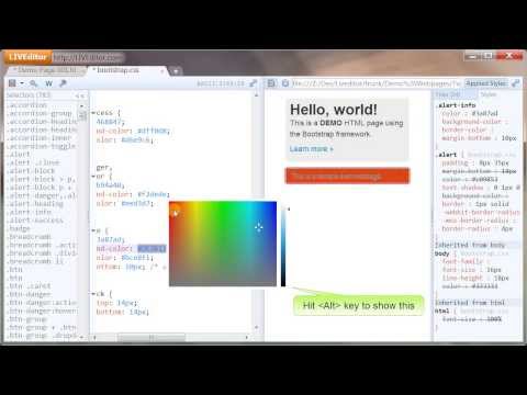 LIVEditor demo - real-time html and css preview