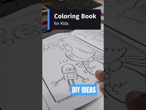 A Step-by-step Guide for making Kids Coloring books easily #kidslearning #printing #kidsactivity
