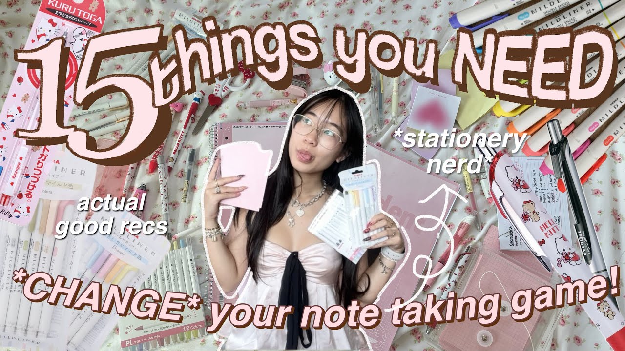 🖇️🎱 15 BACK TO SCHOOL ESSENTIALS you *NEED* 🎀 stationery, pens + study must haves | highschool 2024