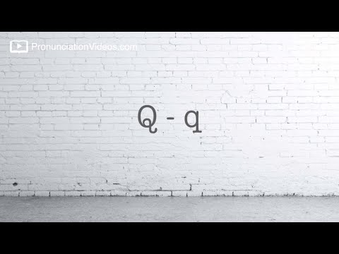 How to pronounce Alphabet Q