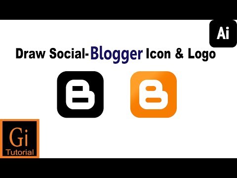 How To Draw Social-Blogger Icon and Logo Using Adobe Illustrator #Blogger