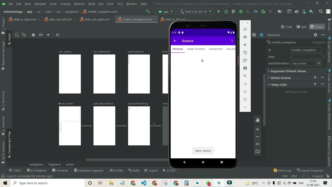 50 adding Animation Transaction between Fragments