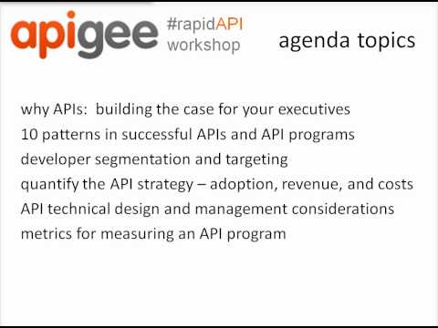 Apigee Rapid API Workshops