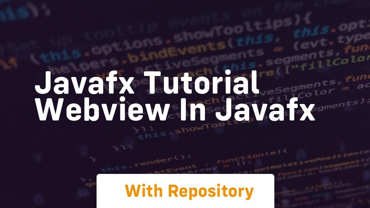 Javafx tutorial webview in javafx