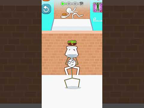 Rainbow Stickman Make up a Burger