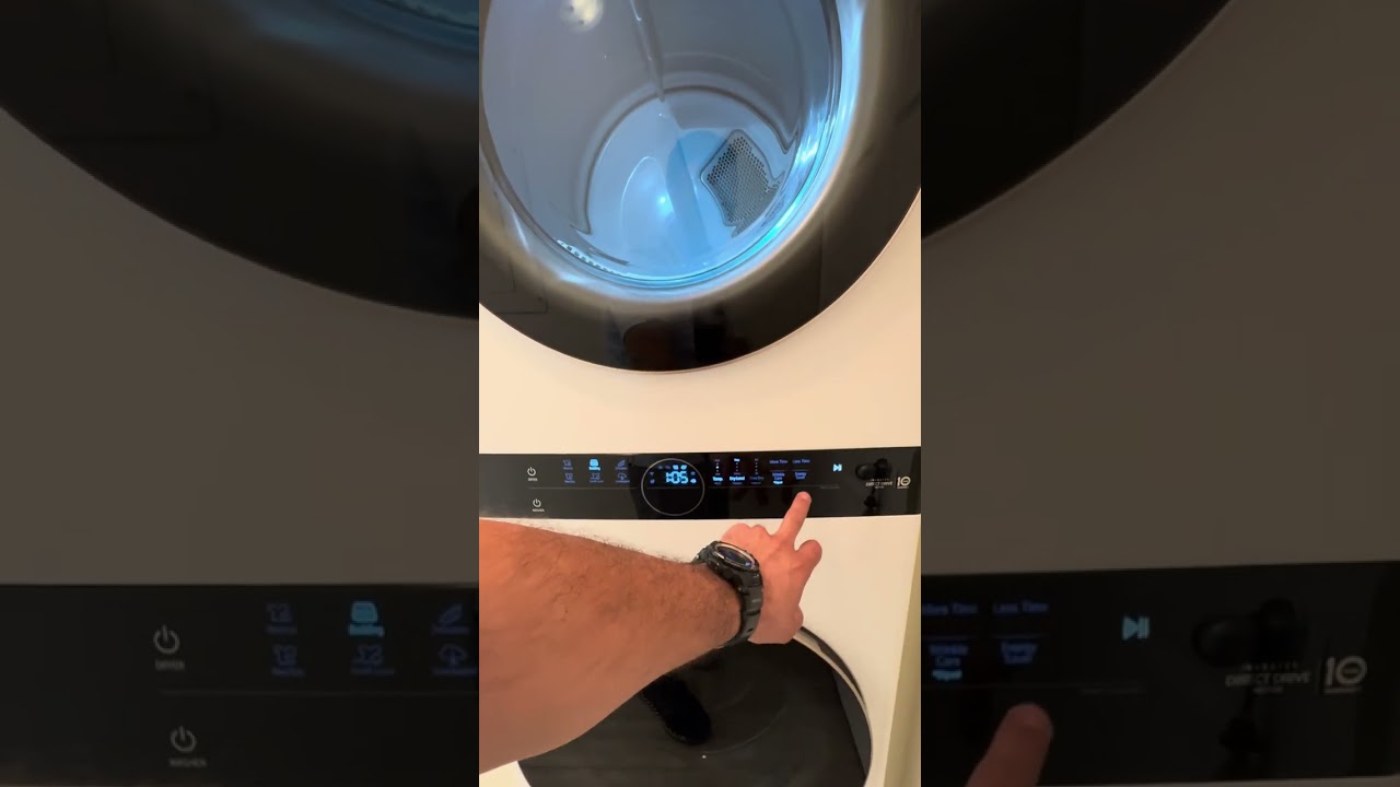 How To Use The LG STACKABLE DRYER WASHER model  WKE100WHA