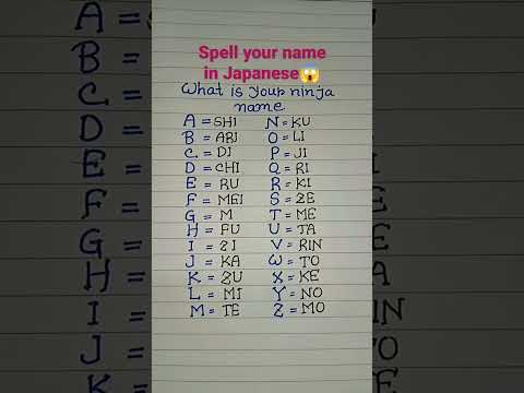 Spell your ninja name in Japanese😱#diy #viral #viralshort #respect #subscribe #japanese