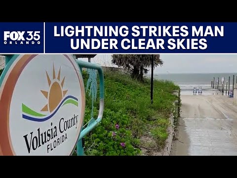 Man struck by lightning in New Smyrna Beach under clear skies