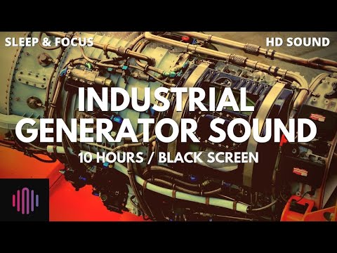 Generator sound for asmr / 10 Hours of industrial generator noise with a black screen