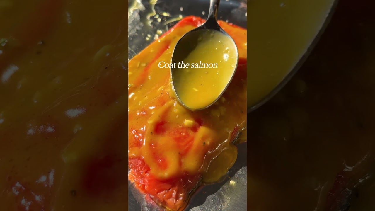 Save this simple, oven-baked, Honey Mustard Salmon recipe – perfect for busy nights!