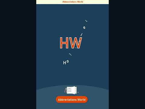 HW Abbreviation stands for, HW Abbreviation Full Form, What does HW mean #abbreviations #shorts