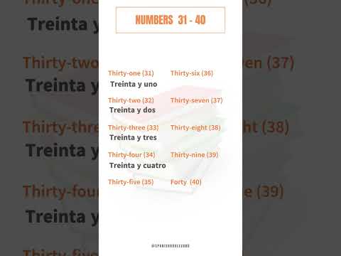 Thirty-one to Forty in Spanish! #shorts #learnspanish