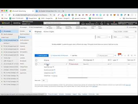 How to extend the Date of an Ad Group in Bing Ads ?