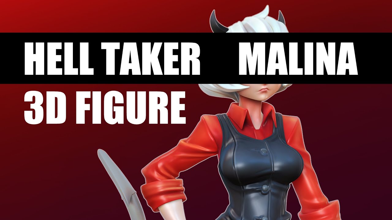 Helltaker Malina Sculpture Timelapse