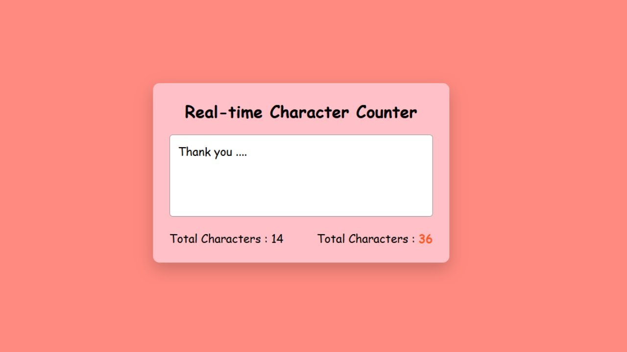 Real-Time Character Counter Using HTML CSS & JavaScript | Beginner Mini Project