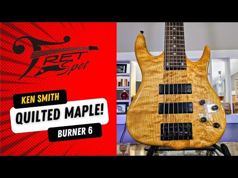 Ken Smith Burner 6-String Bass: Quilted Maple top, Upgraded | Reverb