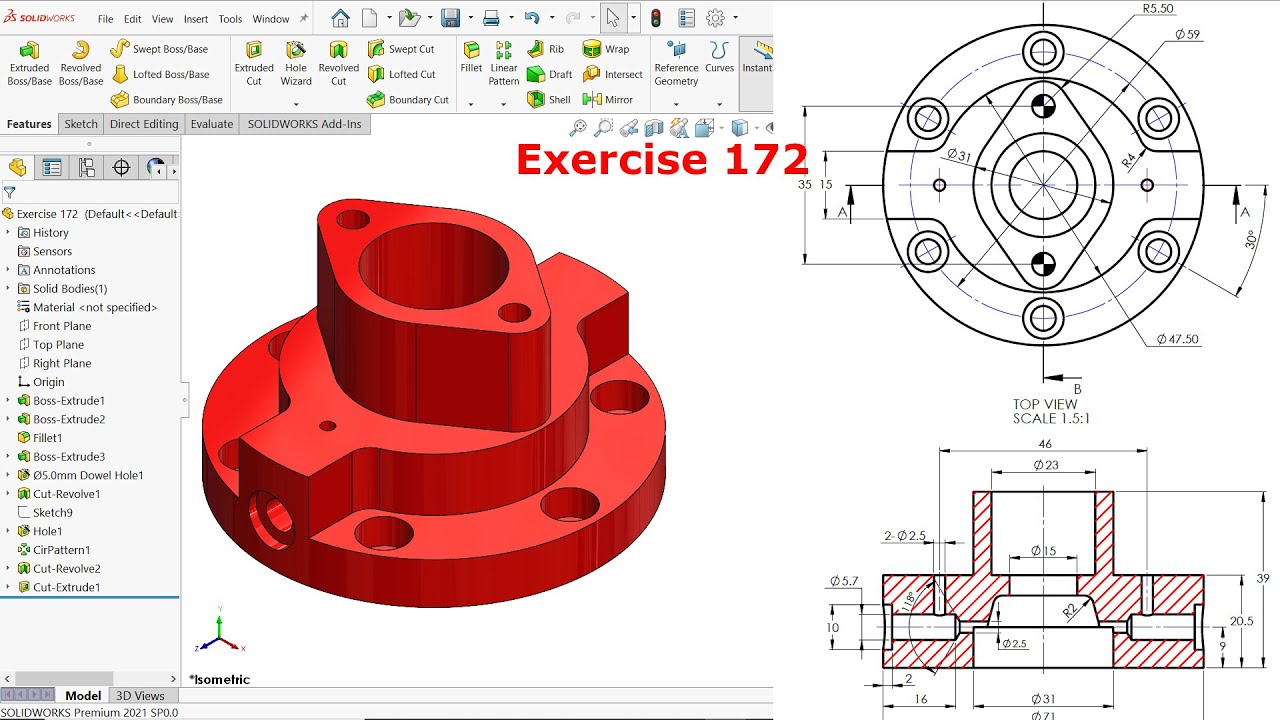 Solidworks Tutorial Exercise 172