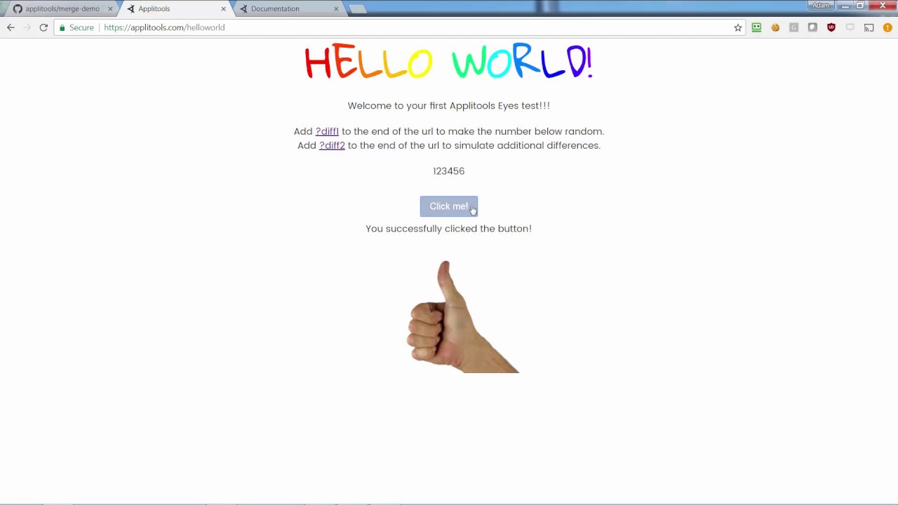 Integrate GitHub with Applitools Eyes to Visually Test Every Pull Request