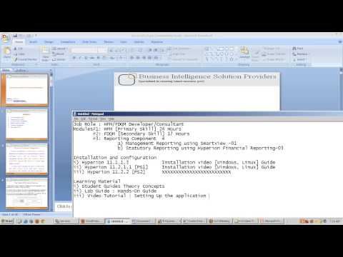 HFM Training Introduction | Hyperion Financial Management