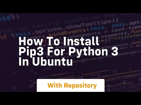 How to install pip3 for python 3 in ubuntu