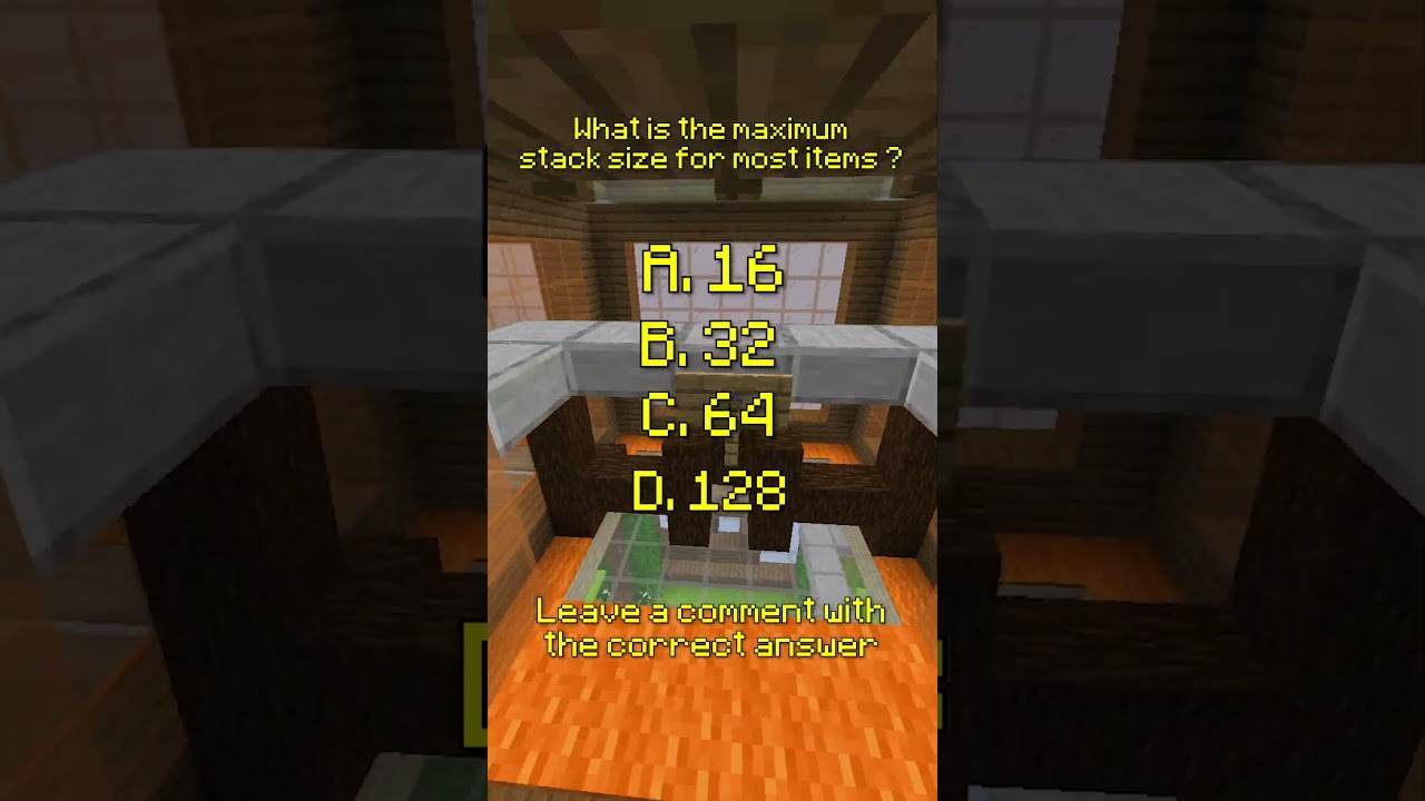 What is the Maximum Stack Size ? #shorts #minecraft