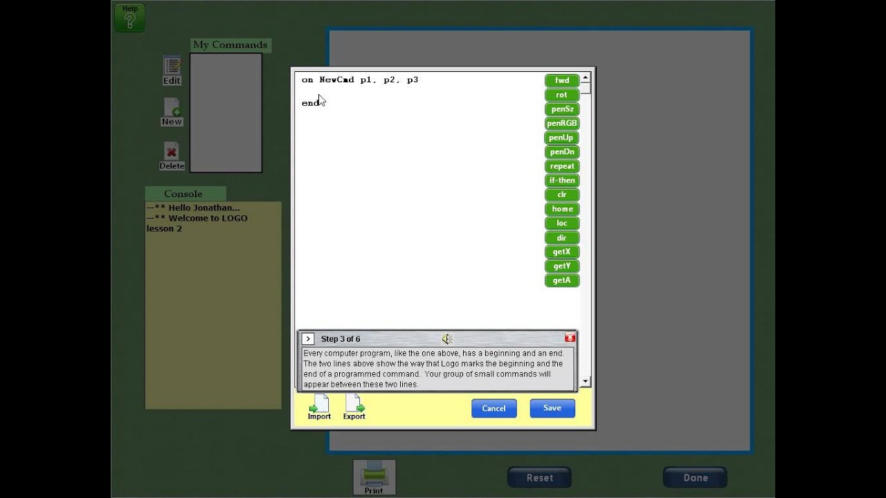 Mini-Turtle Logo Programming -  Lesson 2