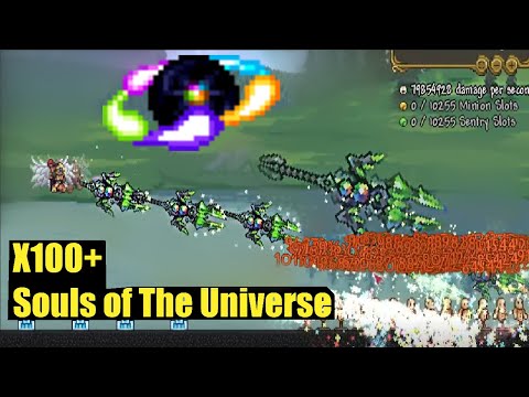 Terraria Atom Splitter with X100+ SOULS OF THE UNIVERSE from Fargos Souls Mod