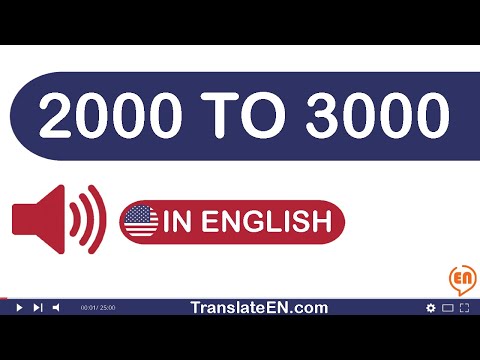 Numbers 2000 To 3000 In English Words