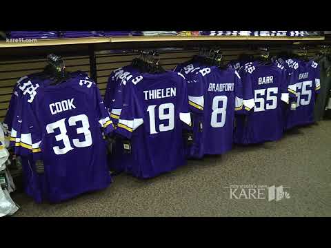 Viking Adam Thielen's jerseys are hot
