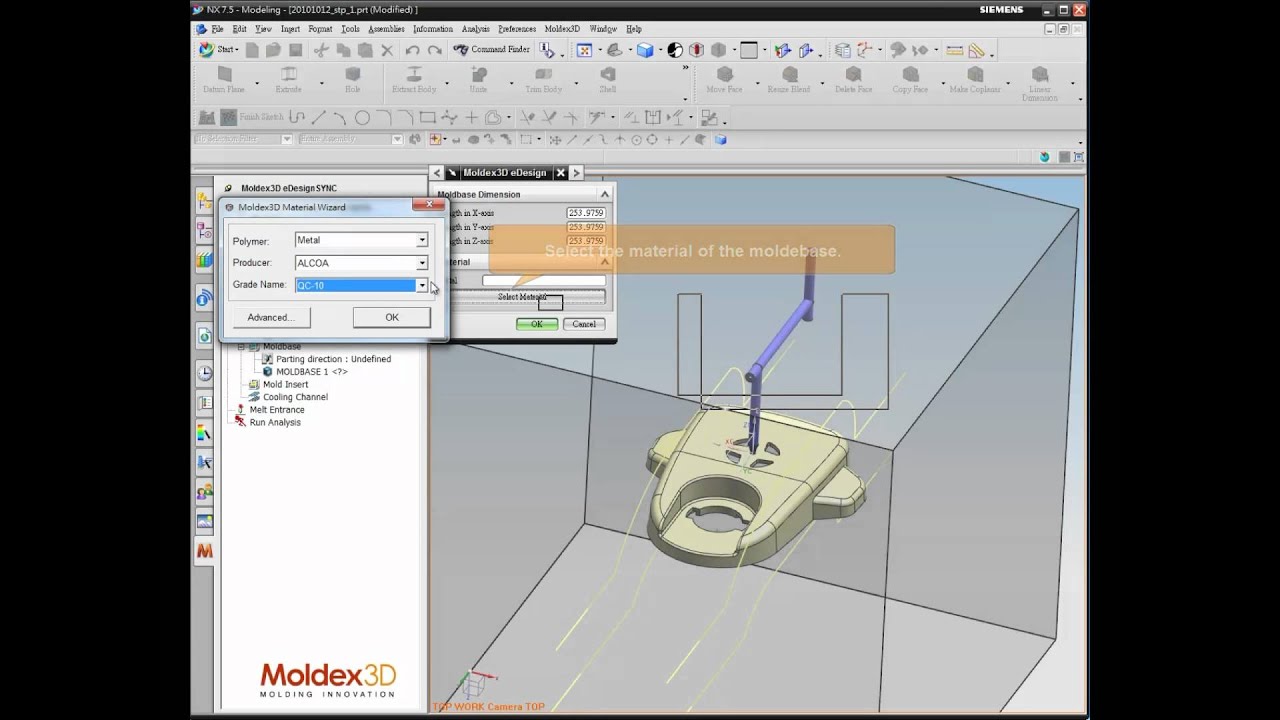 Moldex3D eDesignSYNC for NX- Basic Tutorial